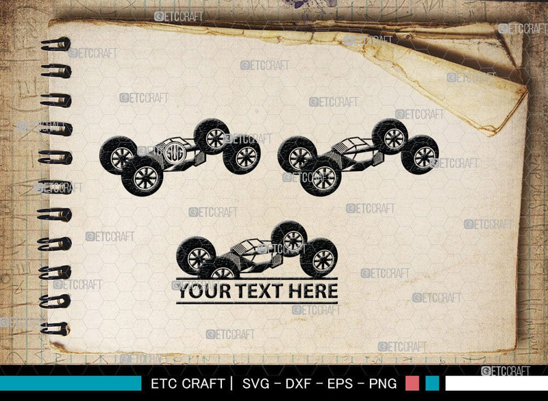 Rc Car Monogram, Rc Car Silhouette, Racing Car Svg, Rc Car Svg, Race ...