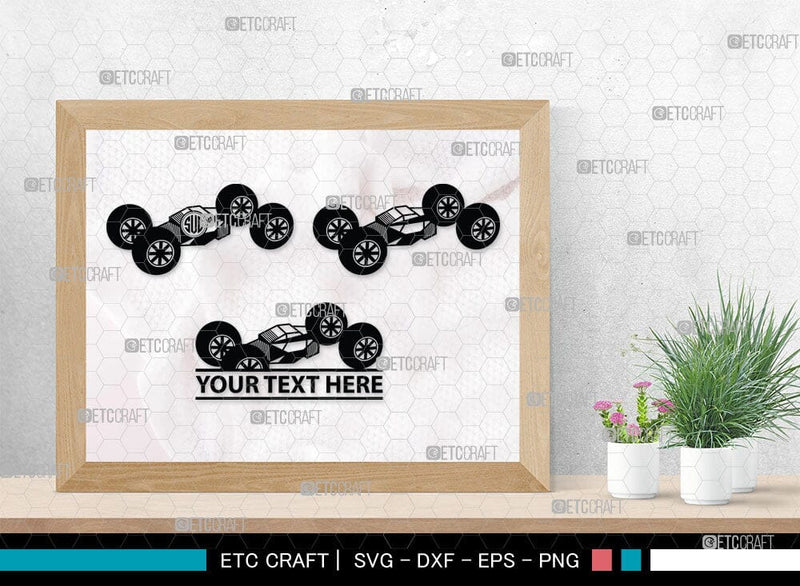 Rc Car Monogram, Rc Car Silhouette, Racing Car Svg, Rc Car Svg, Race ...