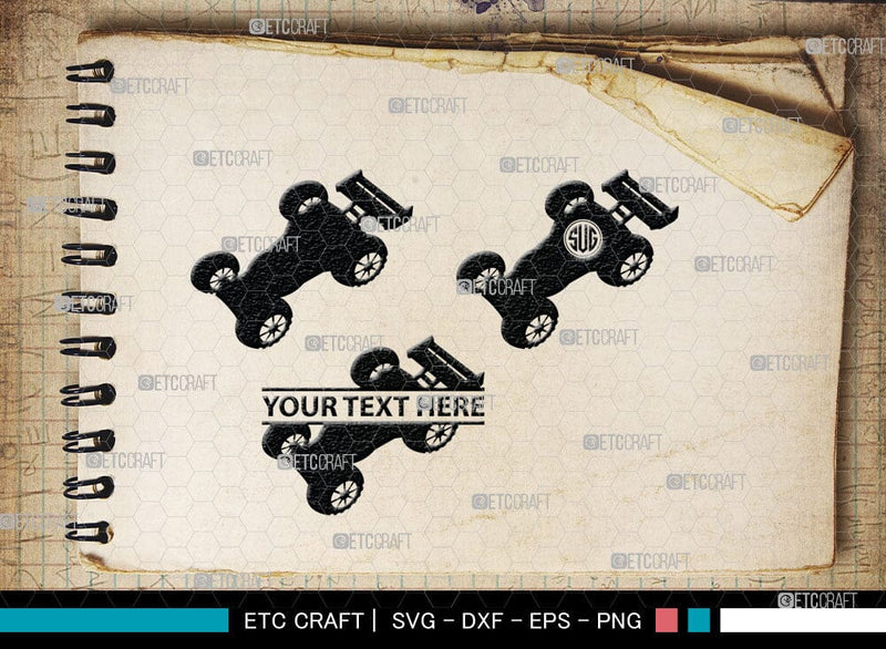 Rc Car Monogram, Rc Car Silhouette, Racing Car Svg, Rc Car Svg, Race ...