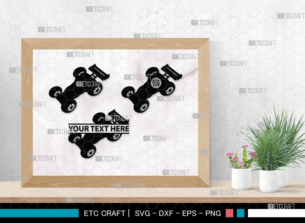 Rc Car Monogram, Rc Car Silhouette, Racing Car Svg, Rc Car Svg, Race ...