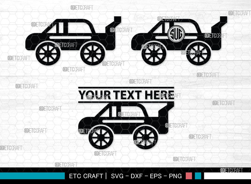 Rc Car Monogram, Rc Car Silhouette, Racing Car Svg, Rc Car Svg, Race ...