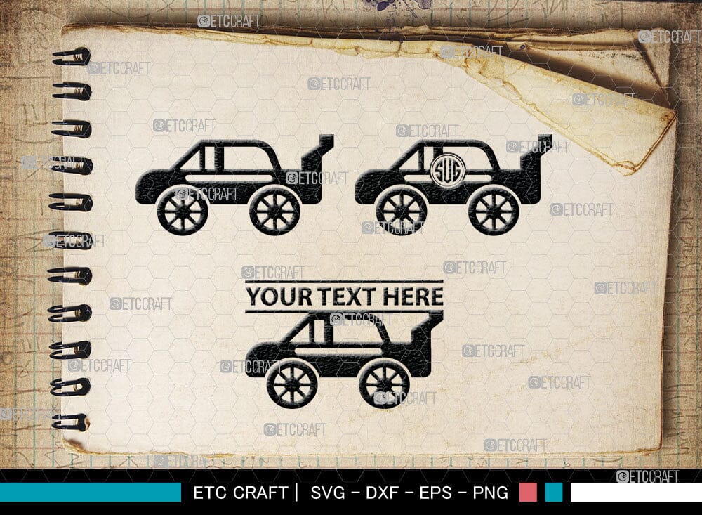 Rc Car Monogram, Rc Car Silhouette, Racing Car Svg, Rc Car Svg, Race ...