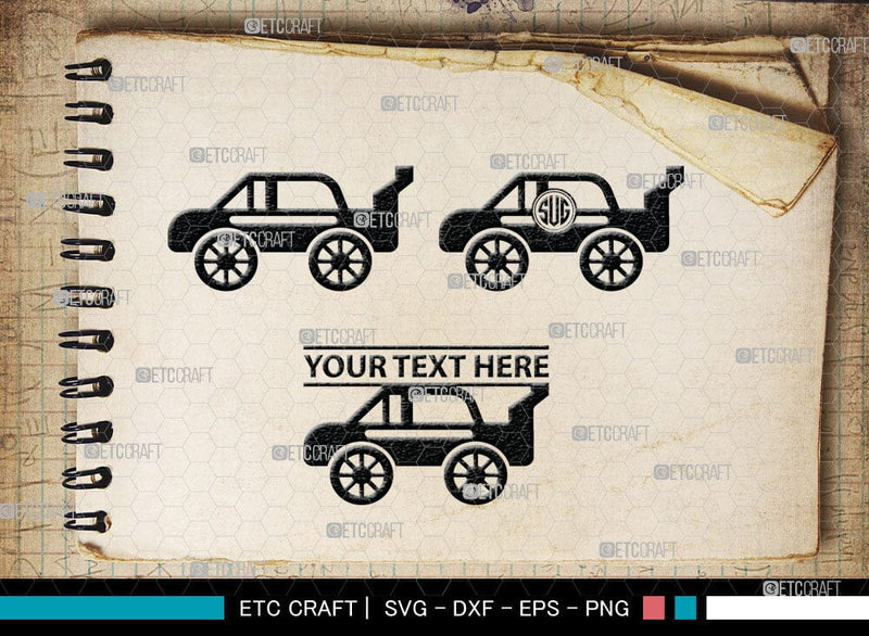 Rc Car Monogram, Rc Car Silhouette, Racing Car Svg, Rc Car Svg, Race ...