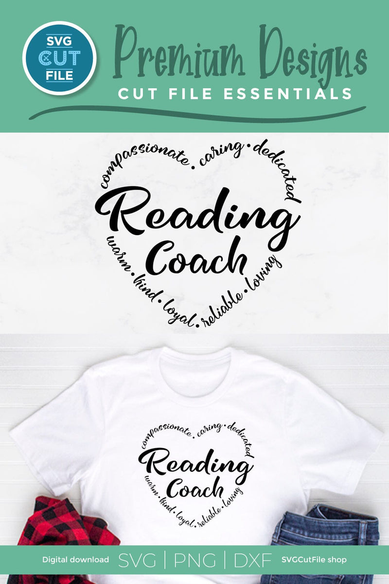 Reading Coach svg, Reading teacher svg, read svg, Title 1 teacher svg ...