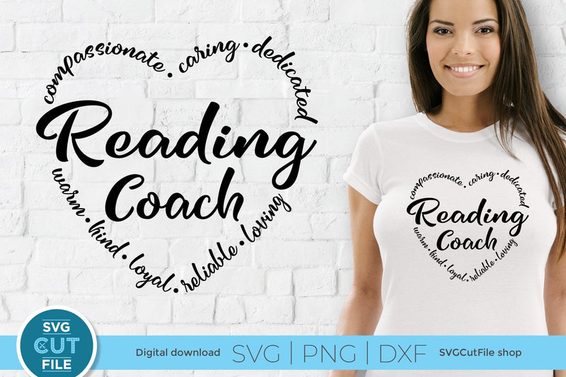 Reading Coach svg, Reading teacher svg, read svg, Title 1 teacher svg ...