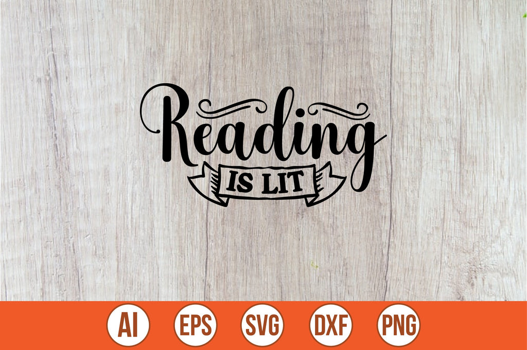 reading is lit free svg - So Fontsy