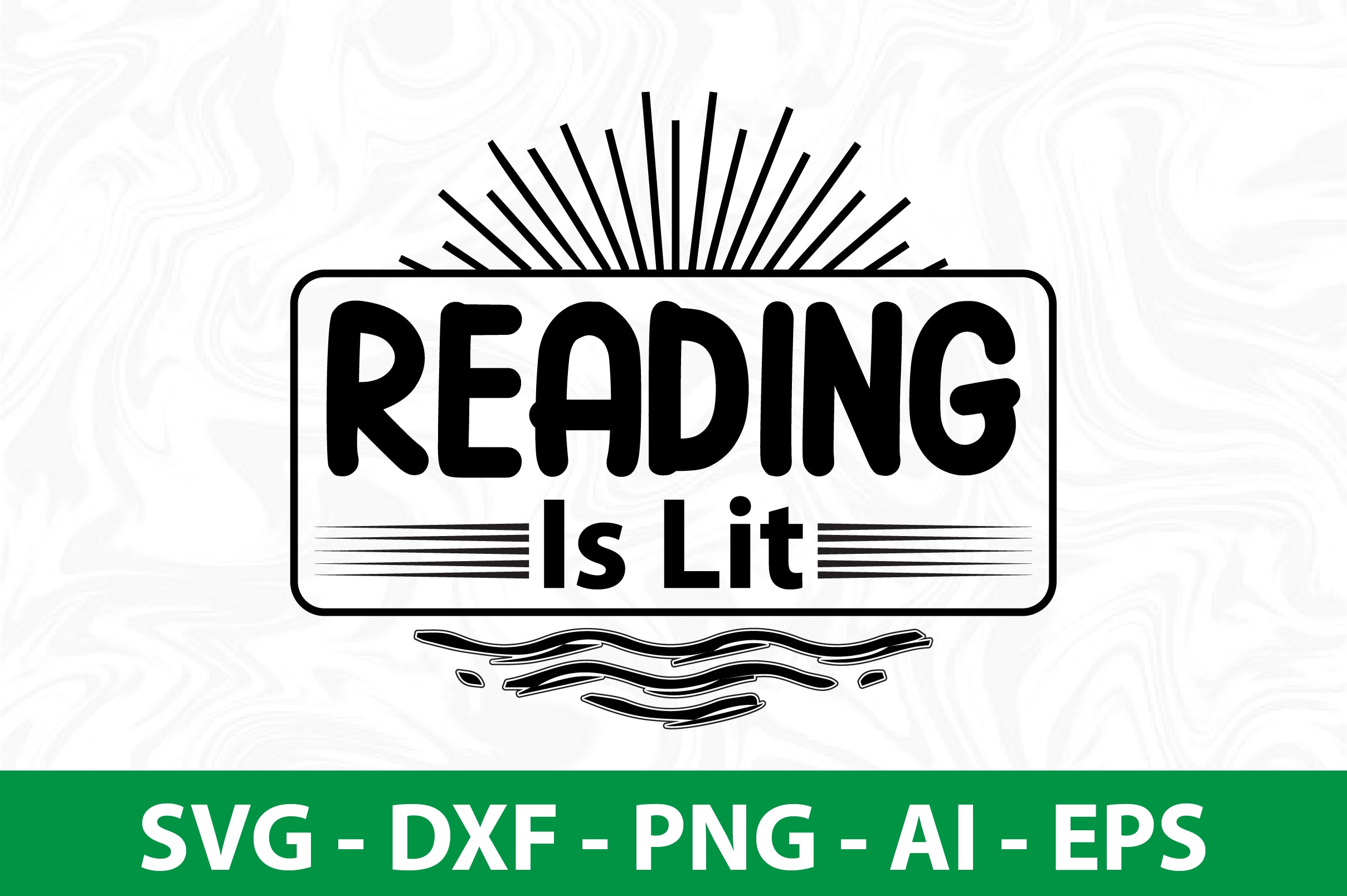 Reading is Lit svg - So Fontsy