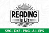 Reading is Lit svg - So Fontsy