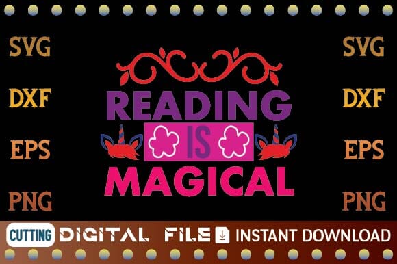 reading is magical svg - So Fontsy