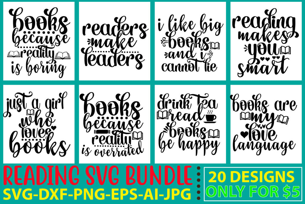 Reading SVG Bundle - So Fontsy