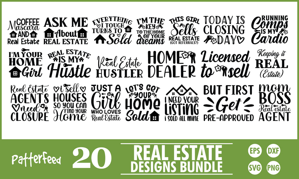 Real Estate SVG Designs Bundle - So Fontsy