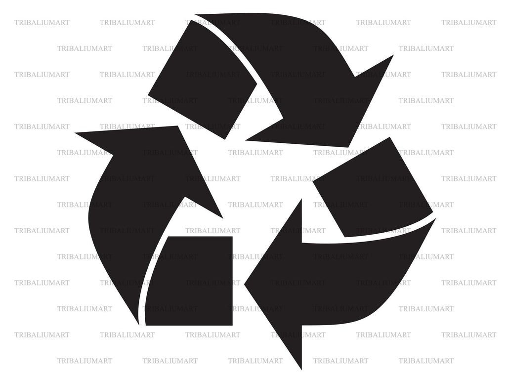 Recycle sign. Cut files for Cricut. Clip Art silhouettes (eps, svg, pdf ...