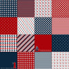 Red and Navy Blue Nautical Designs Digital Paper - So Fontsy