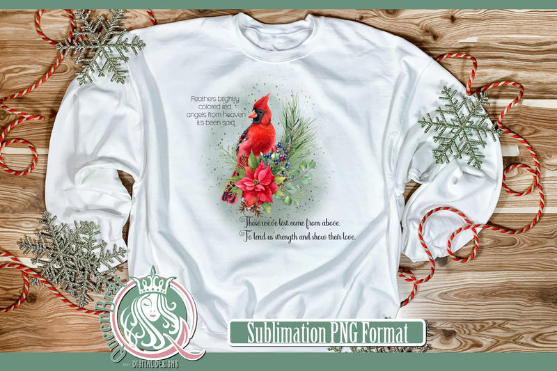Red Cardinal Feathers Brightly Colored Sublimation - So Fontsy