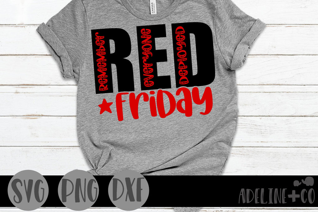 Red Friday SVG, military - So Fontsy