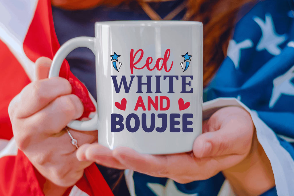 Red white and boujee SVG - So Fontsy