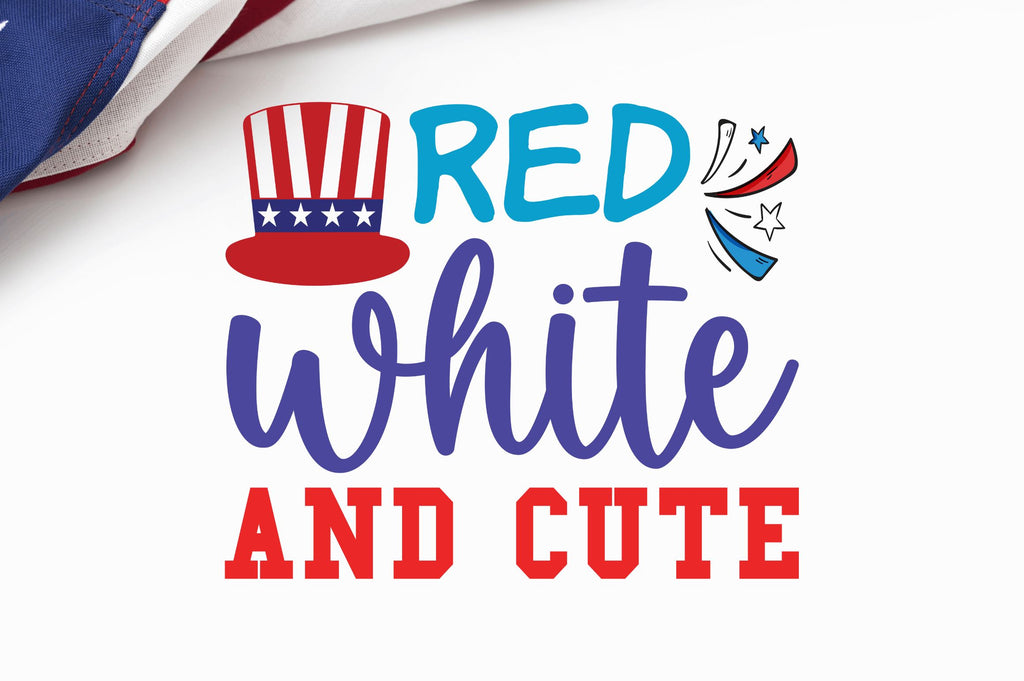 Red white and cute SVG - So Fontsy