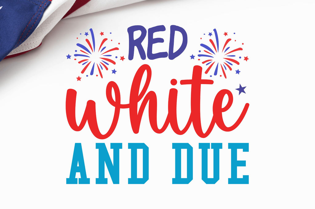 Red white and due SVG - So Fontsy