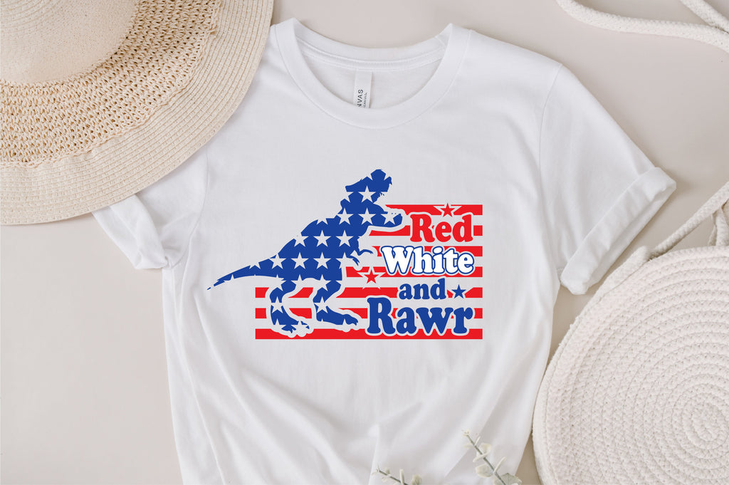 Red White And Rawr SVG, Fourth of July SVG, Independence day SVG, 4th ...