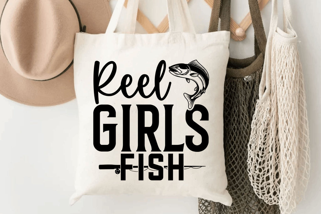 Reel girls fish SVG - So Fontsy
