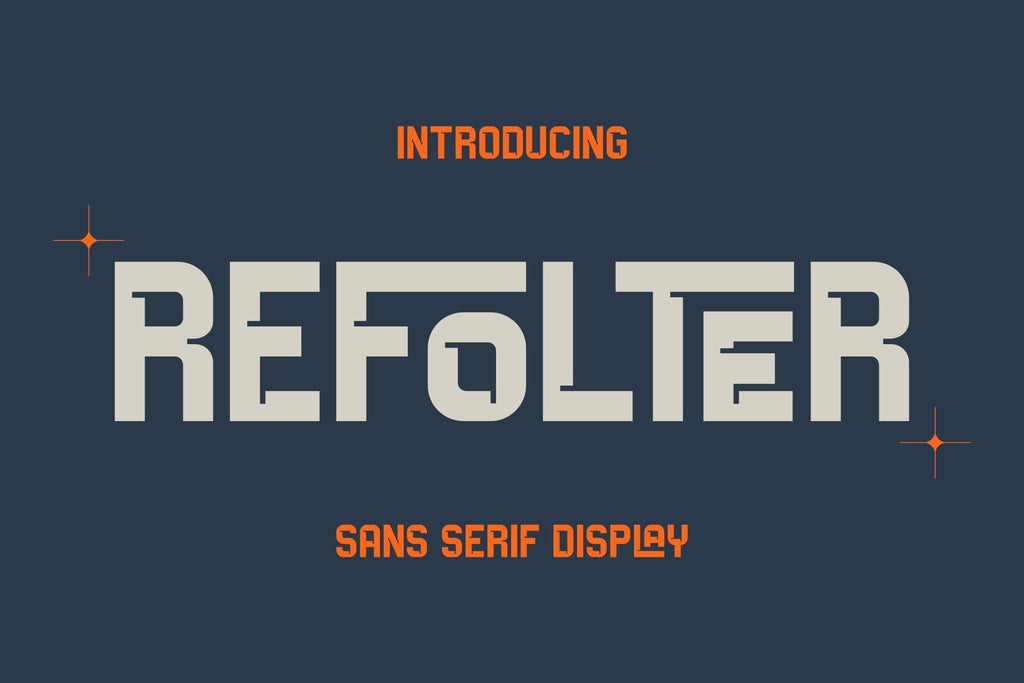 REFOLTER Typeface - So Fontsy