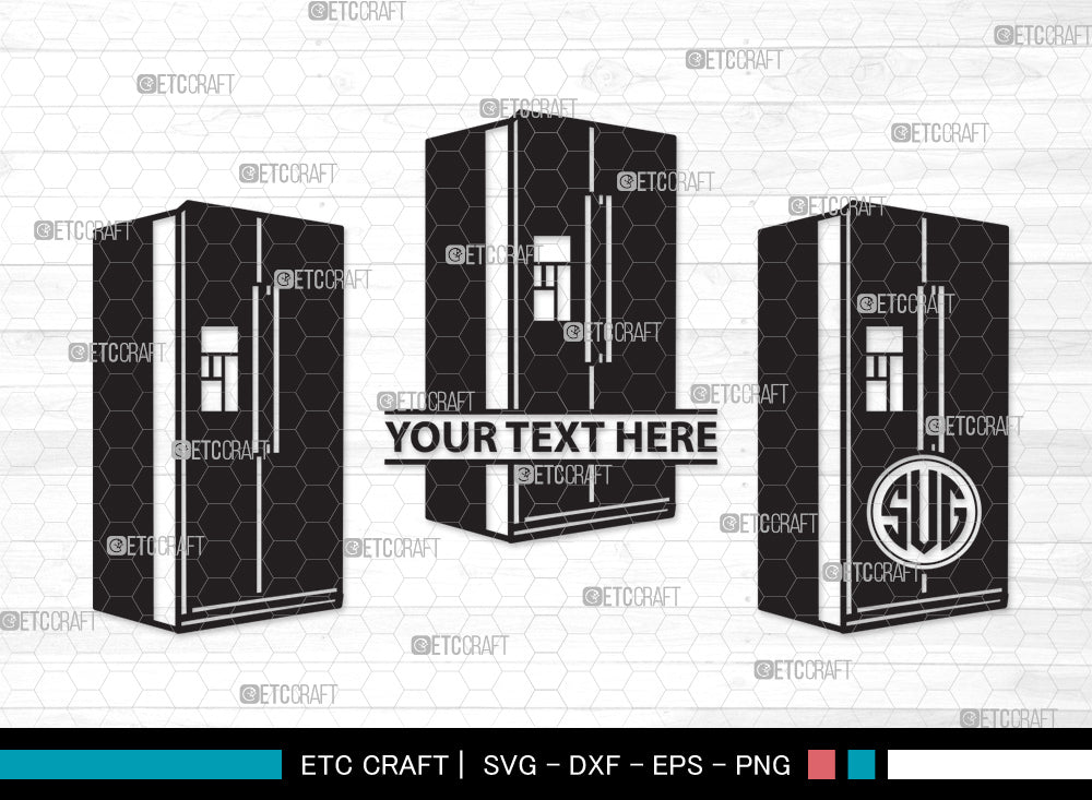 Refrigerator Monogram SVG, Retro Refrigerator Svg, Freezer Svg, Fridge ...