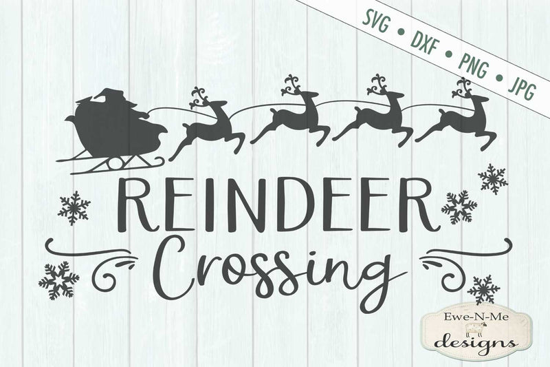 Reindeer Crossing - Christmas - SVG - So Fontsy