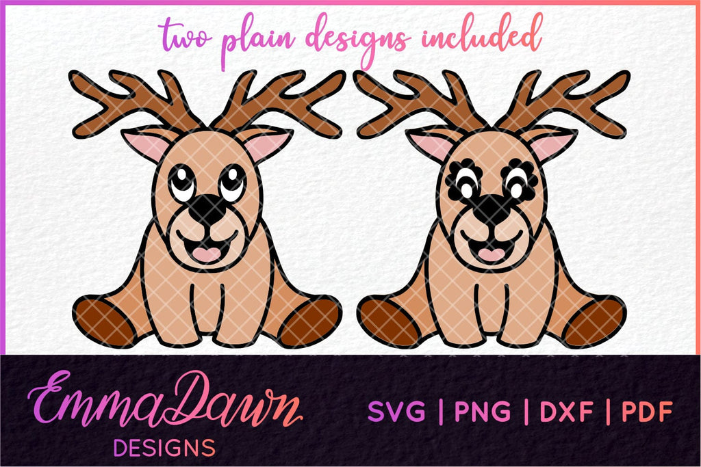 Reindeer SVG | Christmas Reindeer SVG - So Fontsy