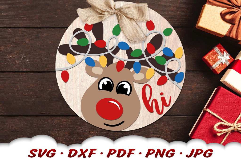 Reindeer SVG | Christmas Sign | Christmas SVG - So Fontsy