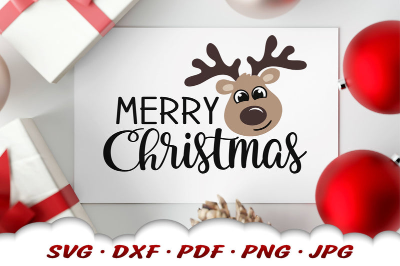 Reindeer SVG | Merry Christmas SVG - So Fontsy