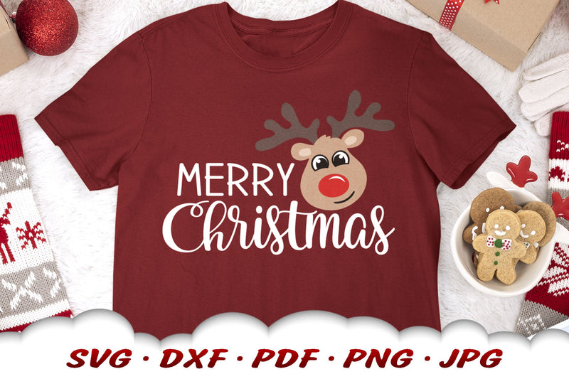 Reindeer SVG | Merry Christmas SVG - So Fontsy