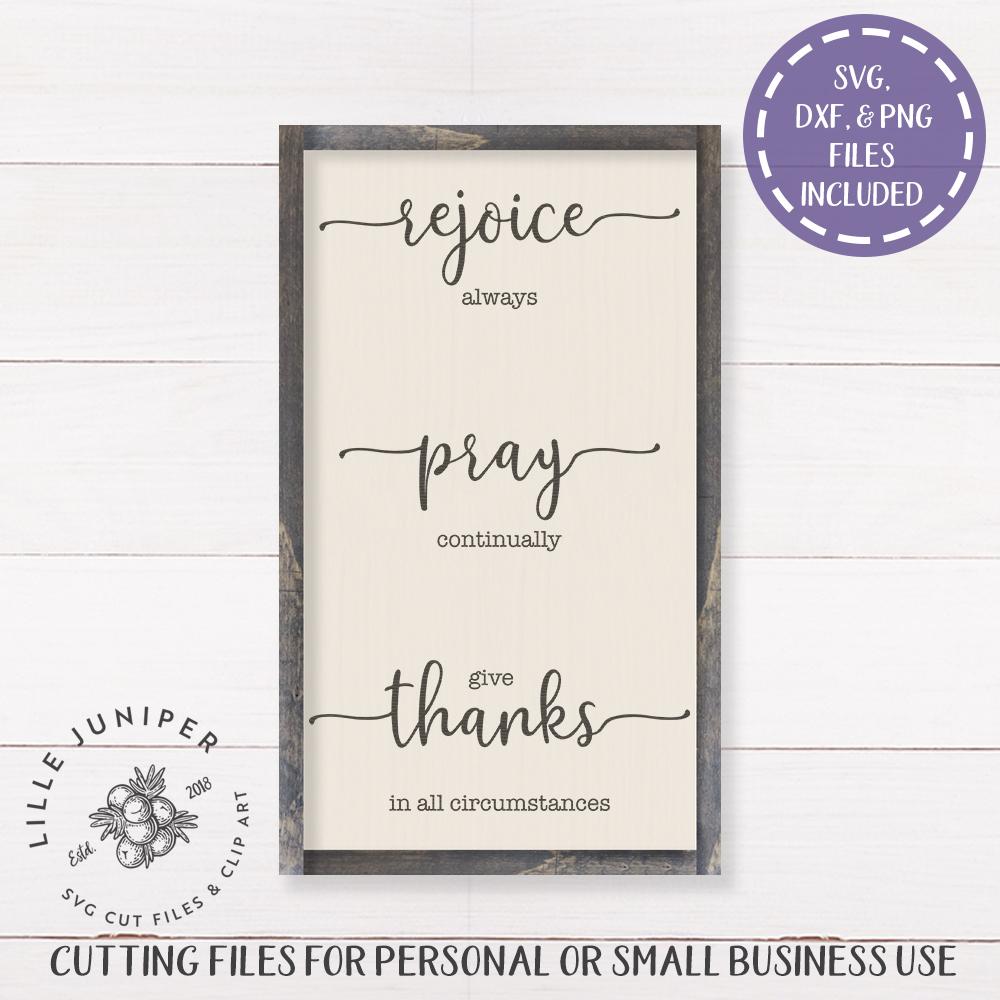 Rejoice Always SVG | 1 Thessalonians 5:16 | Christian SVG | Farmhouse ...