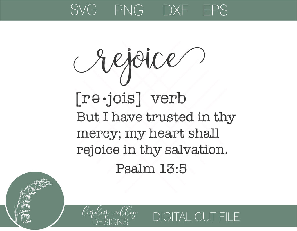 Rejoice Definition Typography SVG - So Fontsy