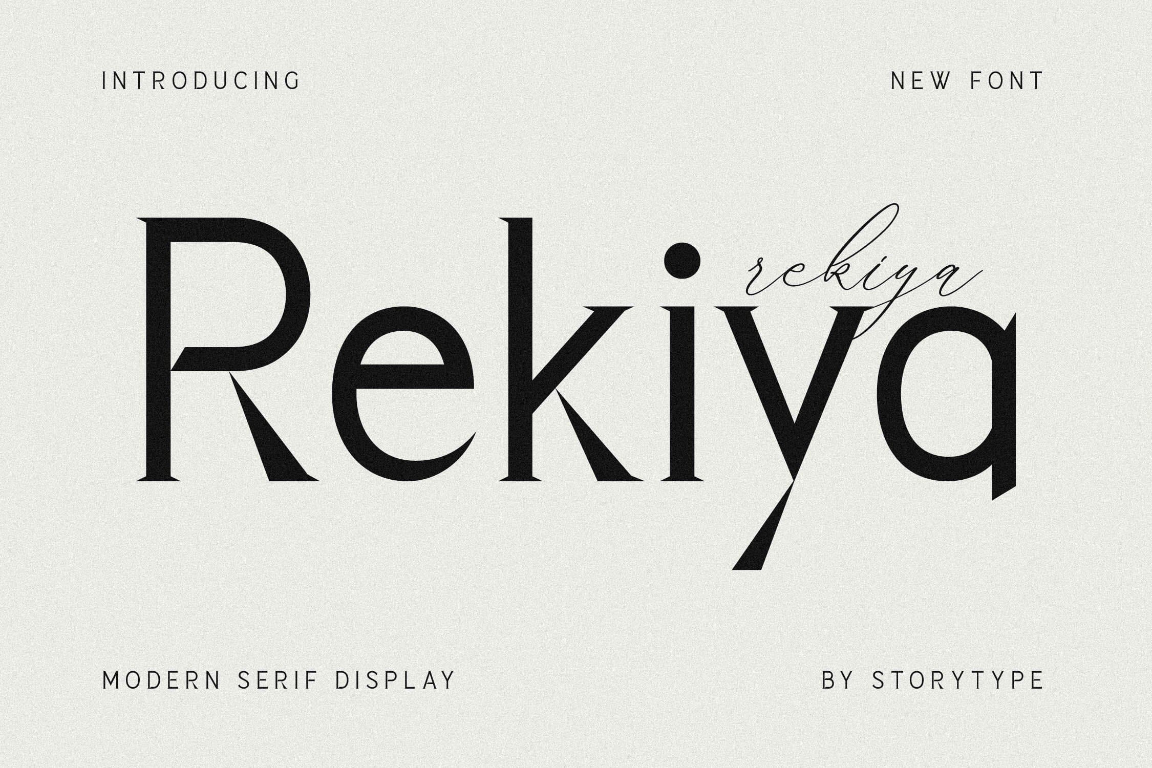 Rekiya Typeface - So Fontsy