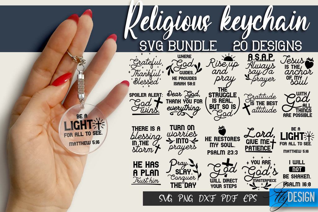 Religious Keychain SVG | Keychain Design - So Fontsy