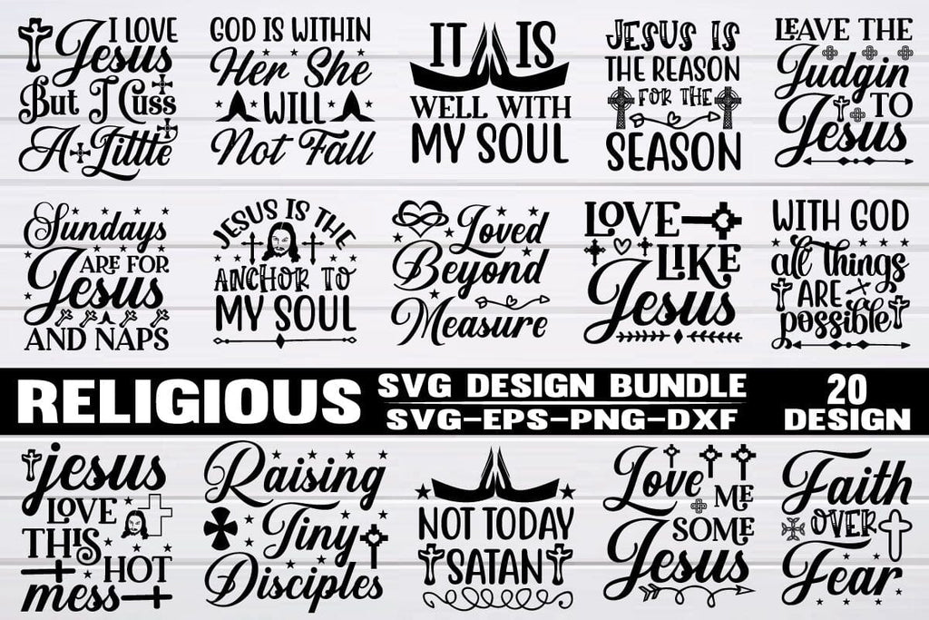 Religious Svg design bundle - So Fontsy