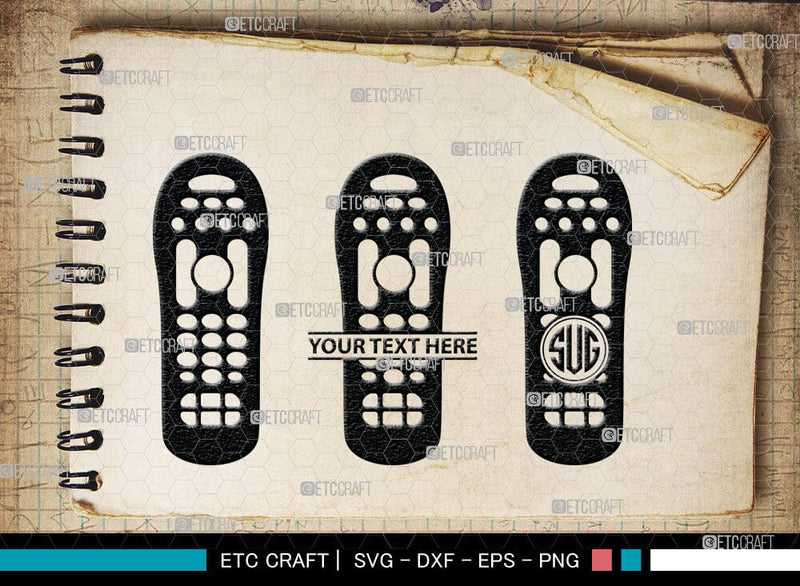 Remote Control Monogram, Remote Control Silhouette, Remote Svg, Tv ...