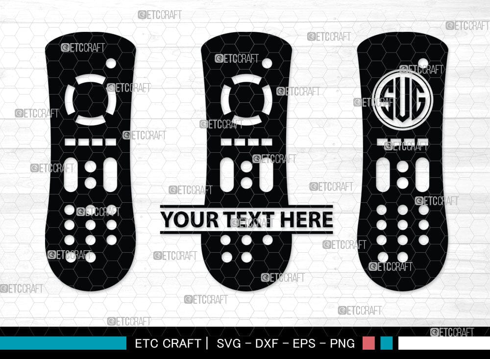 Remote Control Monogram, Remote Control Silhouette, Remote Svg, Tv ...
