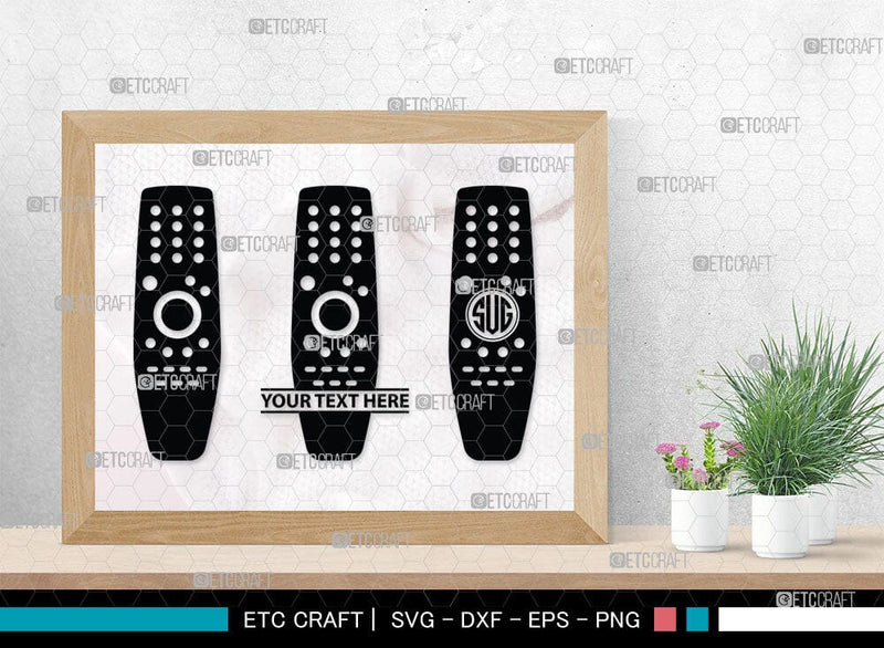 Remote Control Monogram, Remote Control Silhouette, Remote Svg, Tv ...