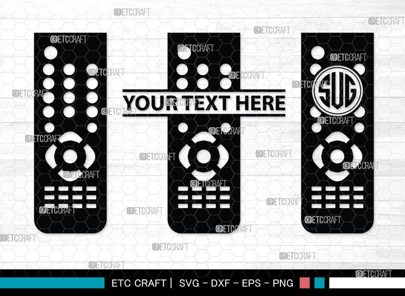 Remote Control Monogram, Remote Control Silhouette, Remote Svg, Tv ...