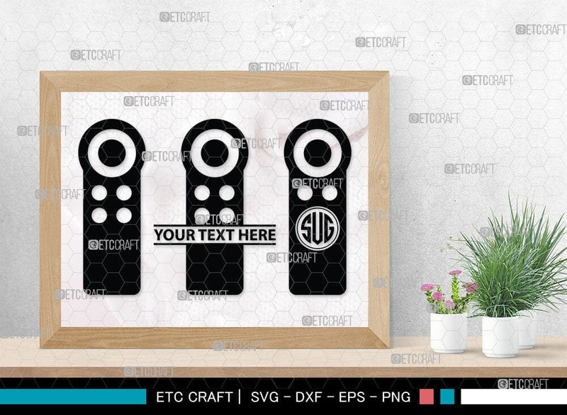 Remote Control Monogram, Remote Control Silhouette, Remote Svg, Tv ...