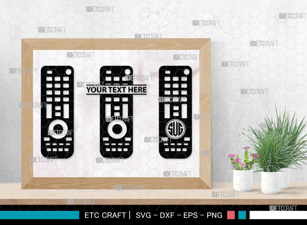 Remote Control Monogram, Remote Control Silhouette, Remote Svg, Tv ...