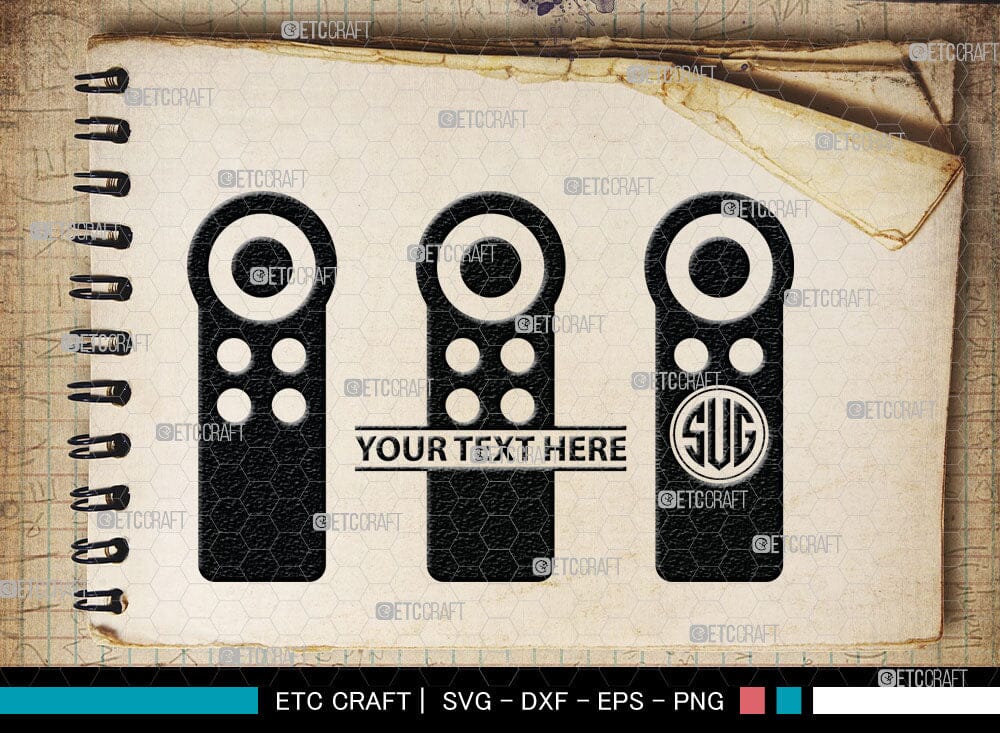 Remote Control Monogram, Remote Control Silhouette, Remote Svg, Tv ...