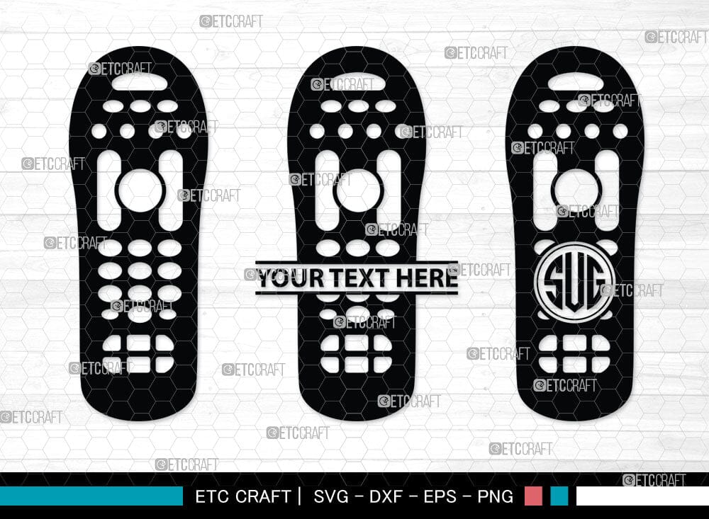 Remote Control Monogram, Remote Control Silhouette, Remote Svg, Tv ...