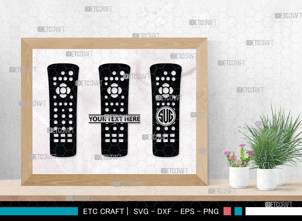 Remote Control Monogram, Remote Control Silhouette, Remote Svg, Tv ...