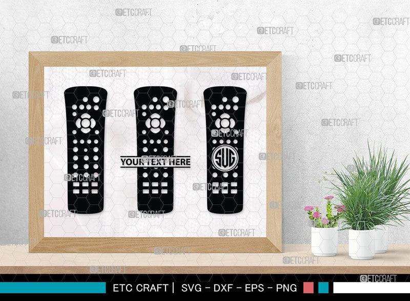 Remote Control Monogram, Remote Control Silhouette, Remote Svg, Tv ...