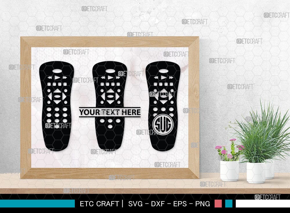 Remote Control Monogram, Remote Control Silhouette, Remote Svg, Tv ...