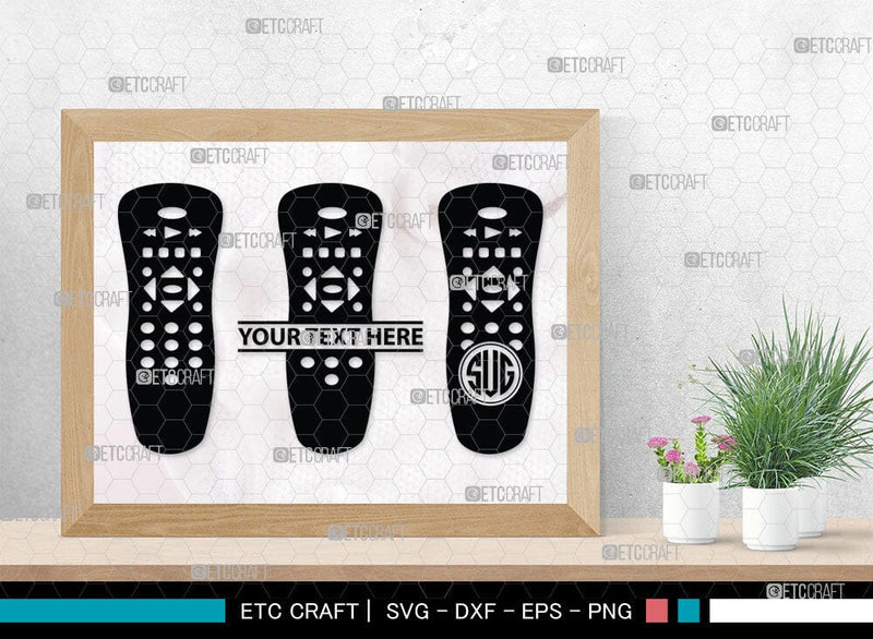 Remote Control Monogram, Remote Control Silhouette, Remote Svg, Tv ...