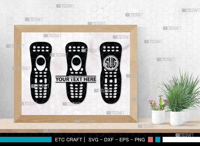 Remote Control Monogram, Remote Control Silhouette, Remote Svg, Tv ...