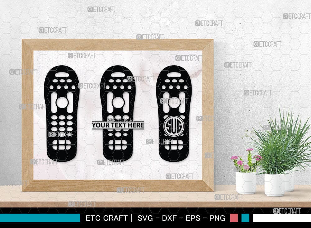 Remote Control Monogram, Remote Control Silhouette, Remote Svg, Tv ...